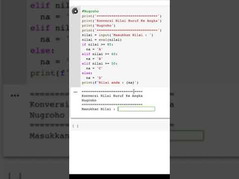 Konversi Nilai Angka ke Huruf menggunakan Python Nugroho
