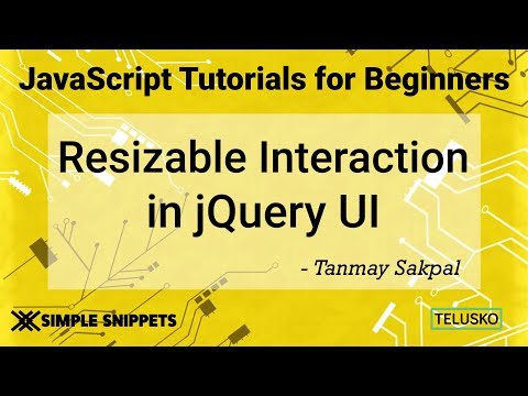 Learn Resizable Interaction in JQuery UI - Mind Luster