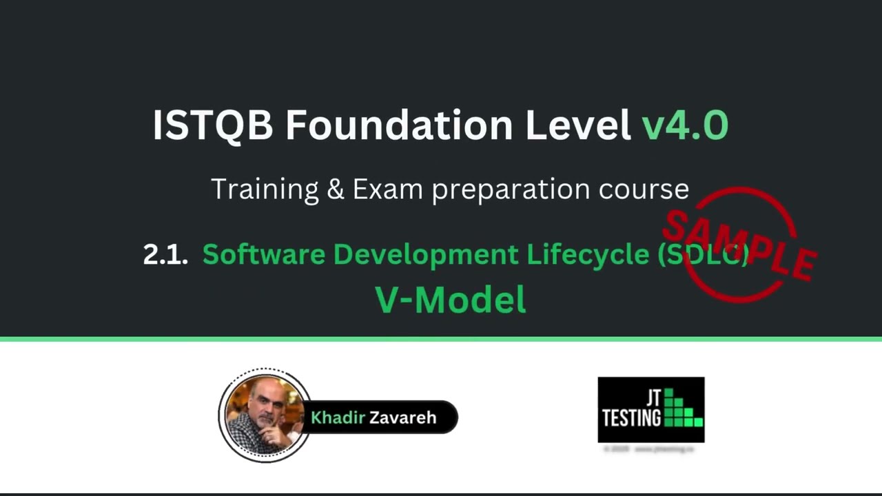ISTQB Foundation Level Certification (CTFL) course - V-Model