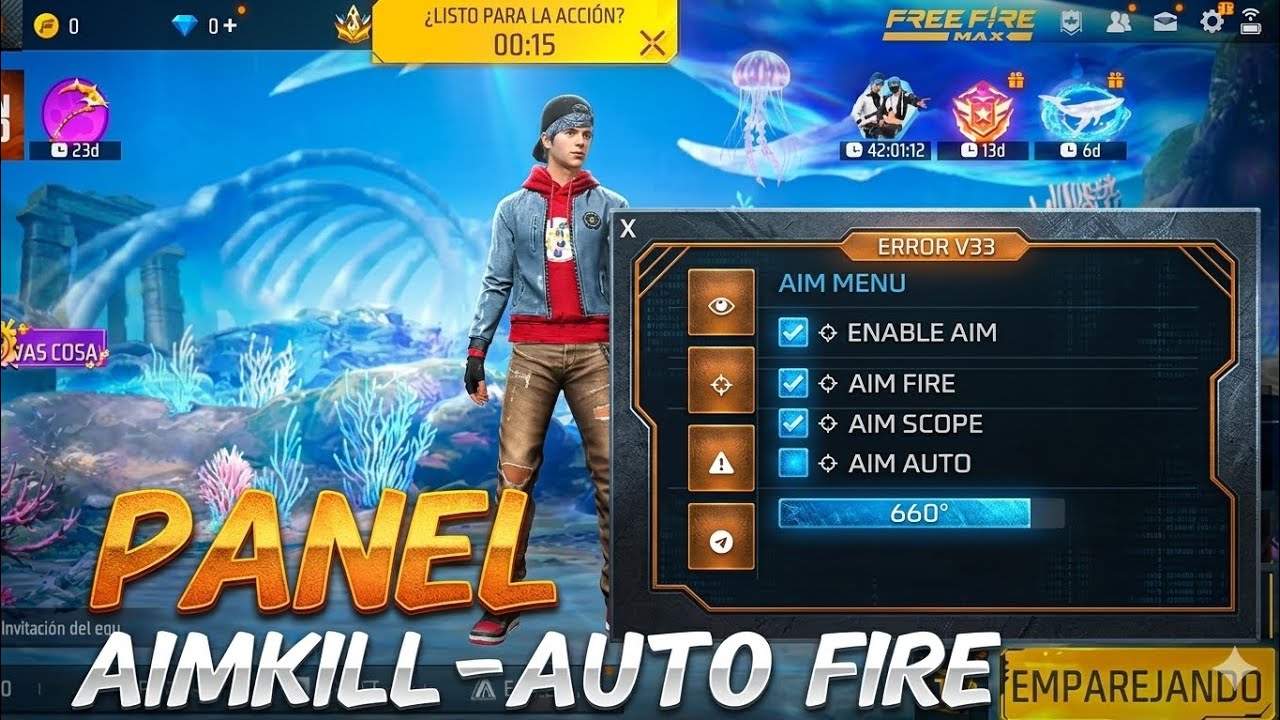 PANEL AIMKILL AUTO FIRE🔥PARA TODOS LOS DISPOSITIVOS MOD MENU GRATIS NO KEY