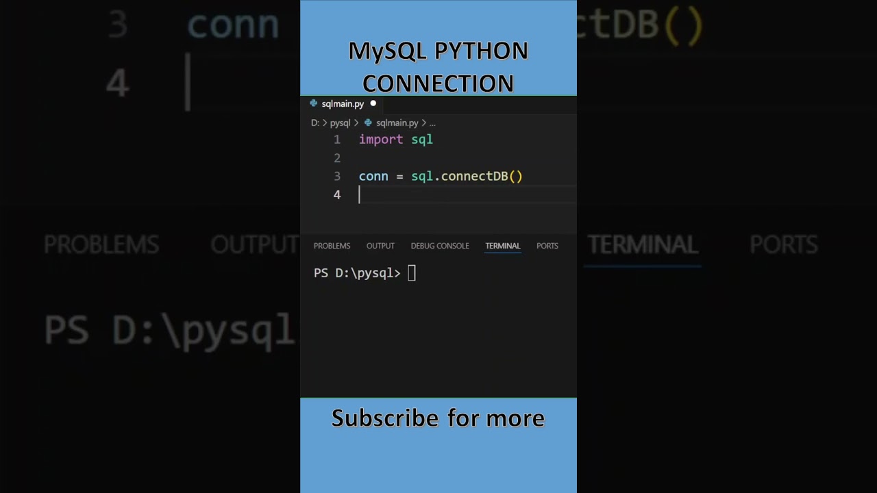 Fastest MySQL Python Connection #programming #shorts #mysql