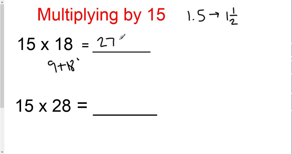 Multiplying by 15