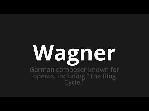 How to pronounce Wagner