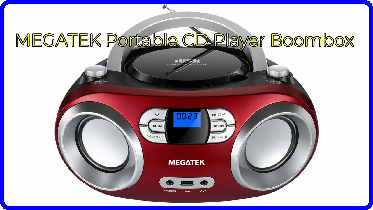 REVIEW (2026): MEGATEK Portable CD Player Boombox. ESSENTIAL details.