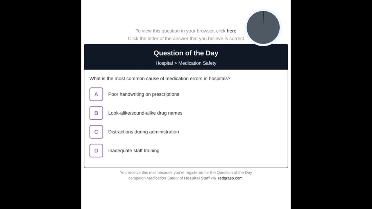 Question of the Day: Medication errors in healthcare