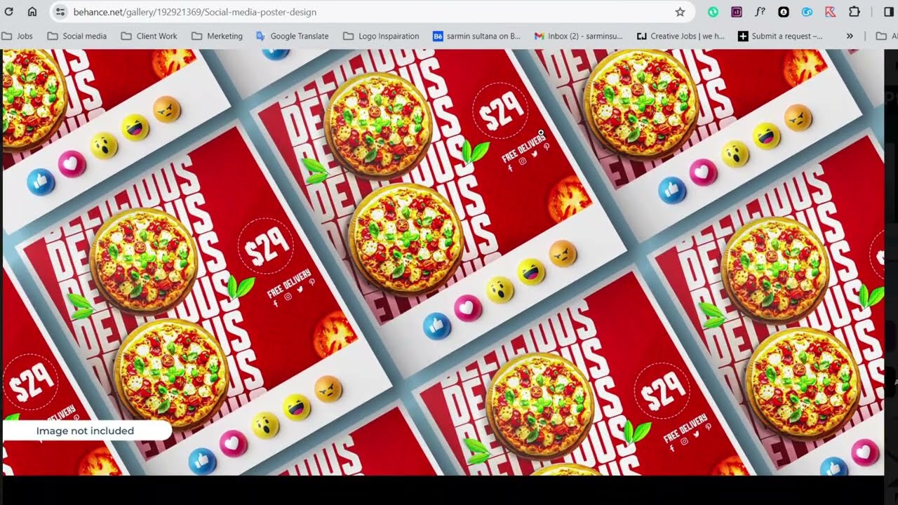 My logo design Behance portfolio view