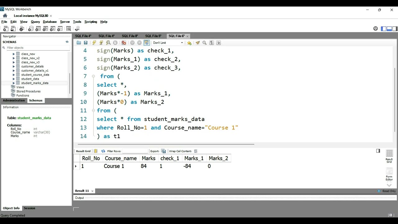 SQL Function SIGN | How to use SIGN Function in SQL | How to indicate the sign of a number in SQL
