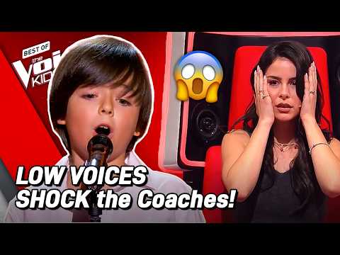 Most Unexpected LOW & DEEP Voices on The Voice Kids! 😱