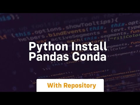 python install pandas conda