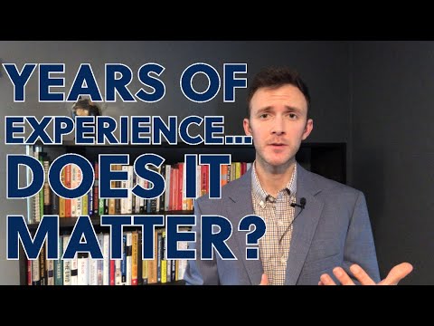 Years of Experience Matter...Does it Matter?
