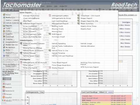 Reports Overview - Tachomaster Tachograph Analysis