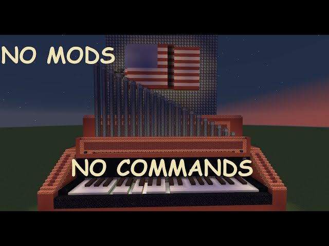 Automatic Note Block Organ plays The Star Spangled Banner with Firework ...