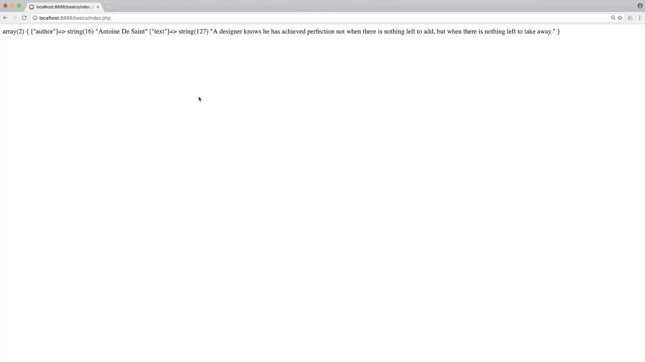 PHP Basics: Practical projects: Random quote generator (34/35)