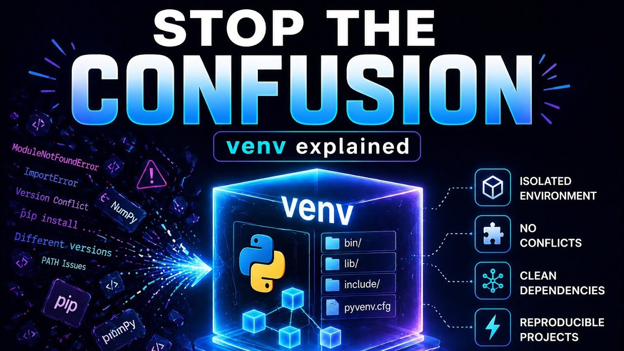 Python Virtual Environment Explained (venv, pip, dependencies) | Fix Python Errors
