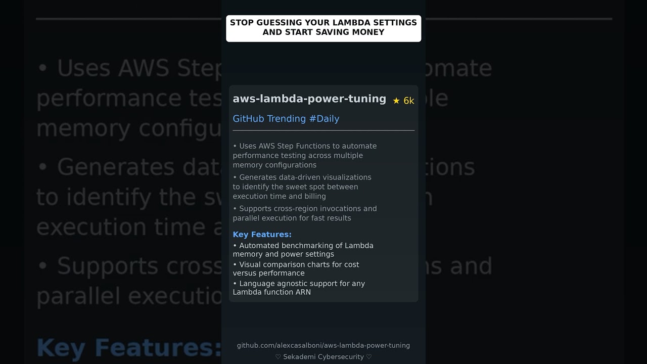 GitHub Trending Repositories: alexcasalboni/aws-lambda-power-tuning 🇬🇧