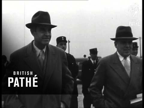 Mccloy And Dean Acheson Arrive In Paris (1950)