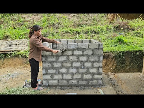 Build a water tanks - Process of using Cement, Sand and Bricks to build a water tanks /Triệu Ghển