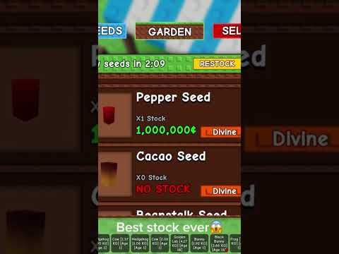 Best stock ever in Grow a Garden😱! #roblox #fyp #growagarden
