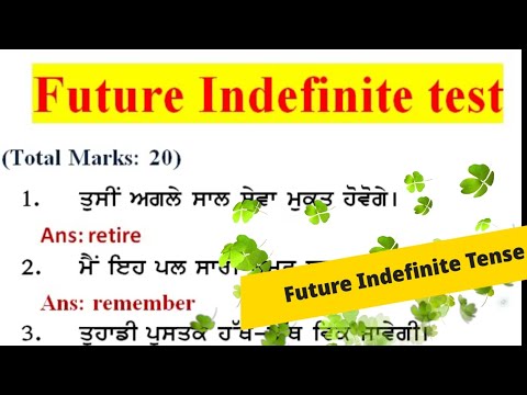 Future Indefinite Tense in Punjabi (Test)