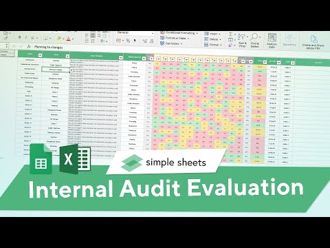 Internal Audit Evaluation Excel Template Step-by-Step Video Tutorial by Simple Sheets