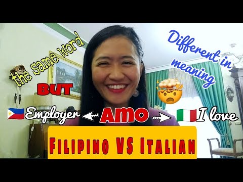 Italian VS Filipino words/The same spelling but different in meaning