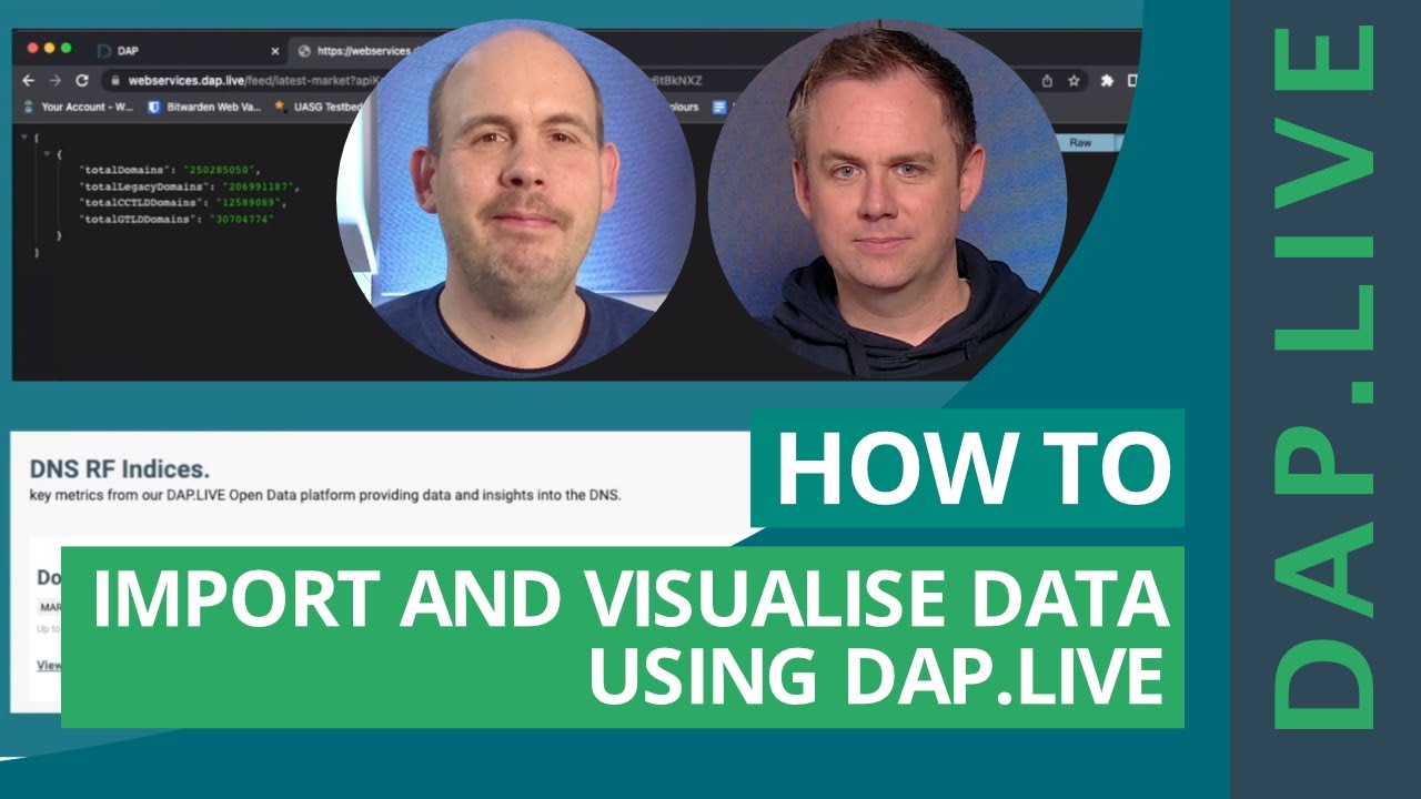 Import and visualise data in DAP.LIVE