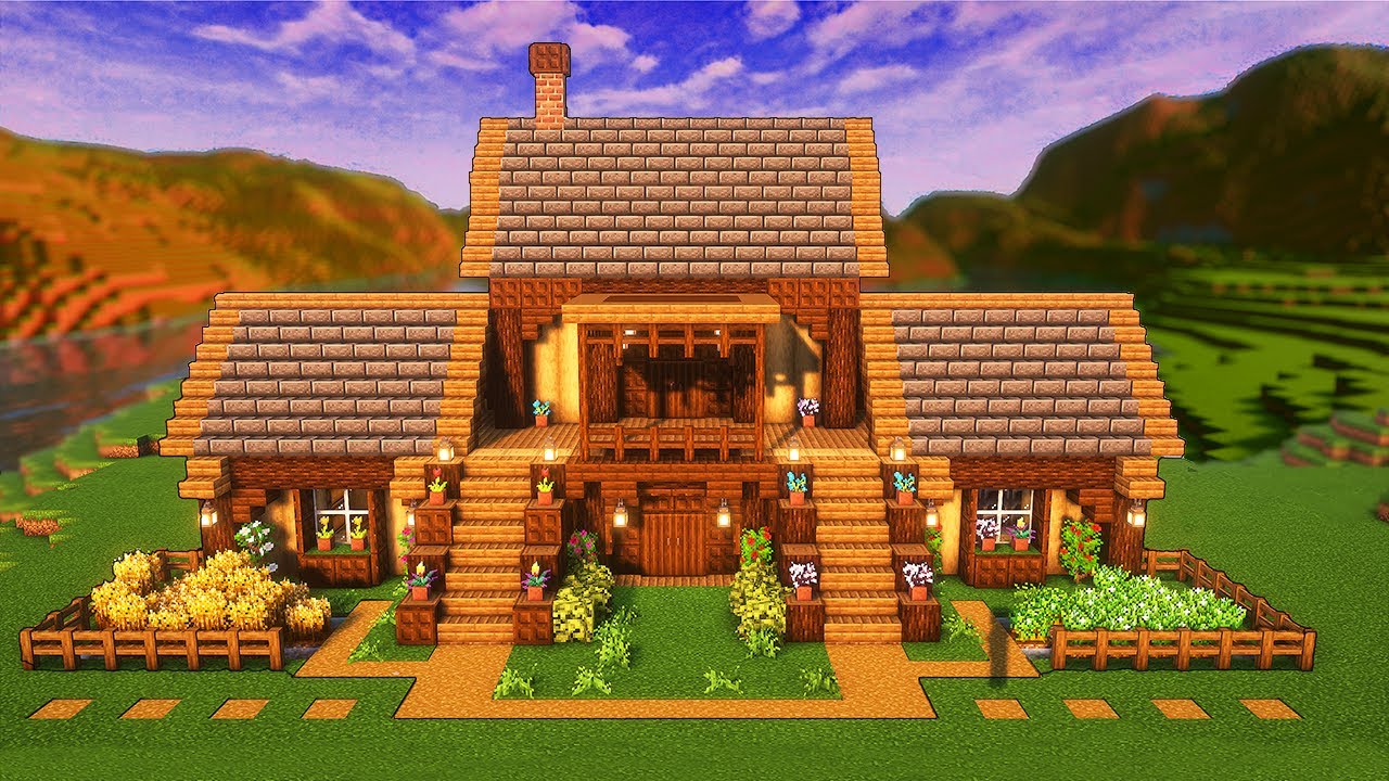 Minecraft: How To Build A dark Oak House | tutorial - Minecraft Builders