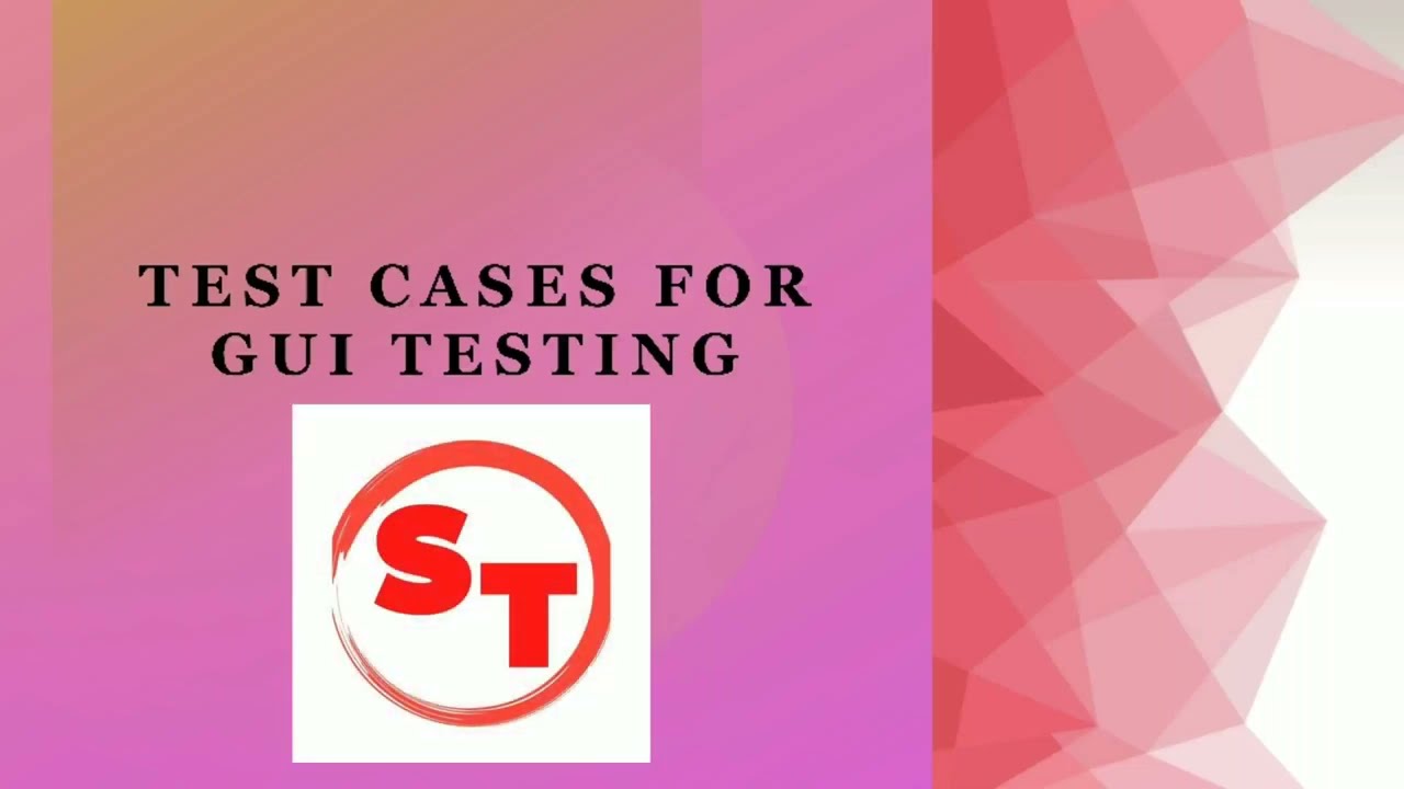 Test Cases For GUI Testing | Test Scenarios For GUI Testing | GUI Testing