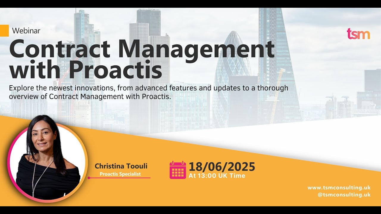 Proactis Webinar Contract Management
