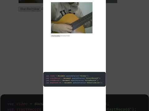 Webcam/Video Recorder | HTML JavaScript