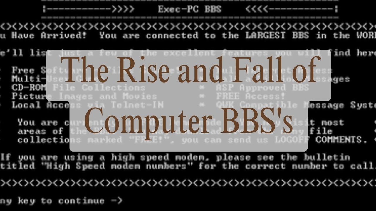 The Rise and Fall of Computer BBS's
