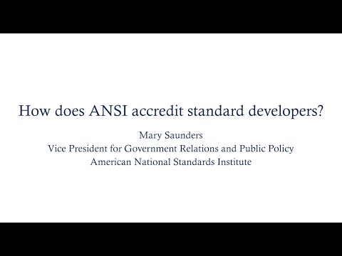 How Does ANSI Accredit Standard Developers?