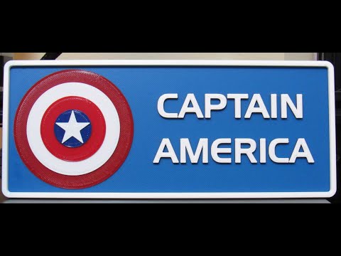 Free STL file Captain America Name Plate・3D printer design to download ...