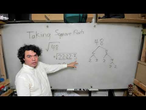 Video 11: Finding the square root of 48.