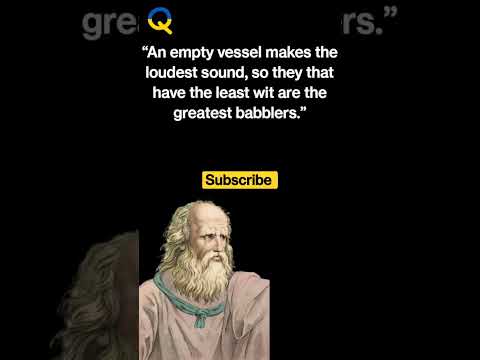 Plato : An empty vessel makes the loudest sound...#quotes #viral #motivation