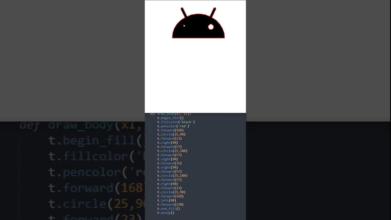 How to create Android logo with Python? #android  #coding #pythonlearning #code #python #how