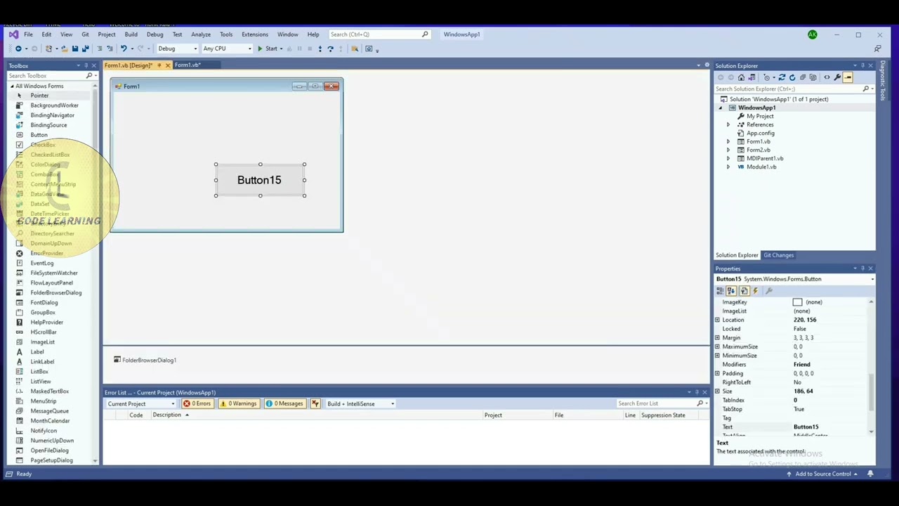 VB.NET | FolderBrowserDialog | CodeLearning