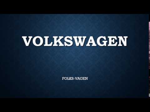 hOW TO PRONOUNCE VOLKSWAGEN