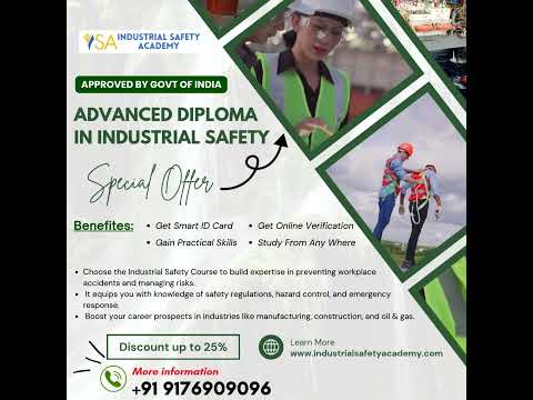 Advance Diploma in Industrial Safety Courses in Chennai - Industrial Safety Academy