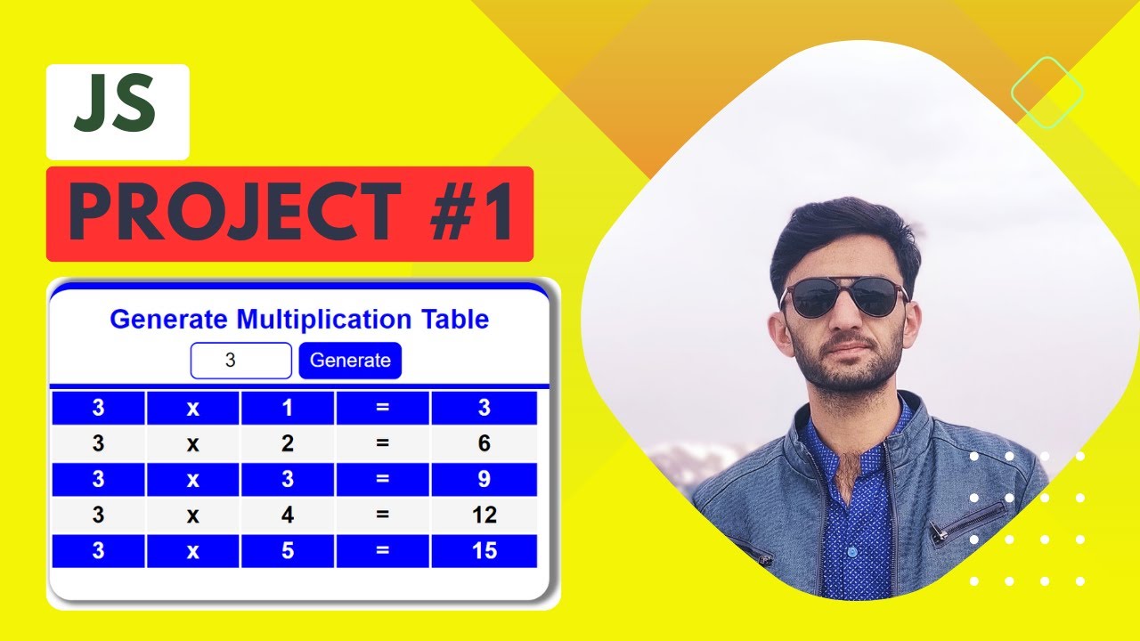 JS Project 1 |  Create Multiplication Table with HTML, CSS, & JS