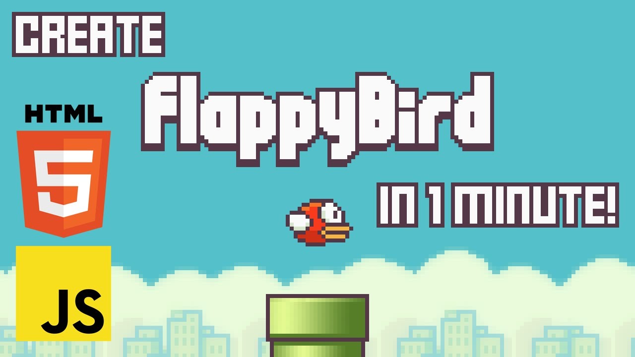 Code Flappy Bird in one minute! Beginner Javascript Tutorial