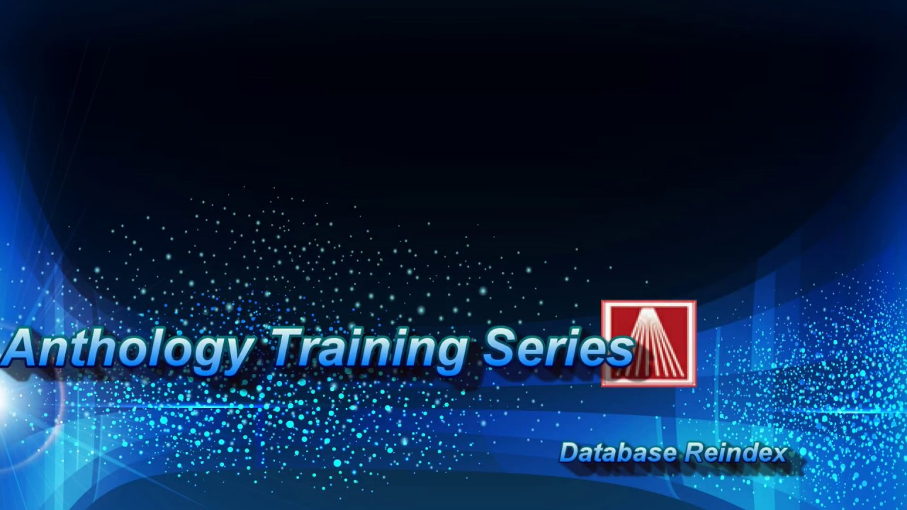 Tutorial - Database Reindex