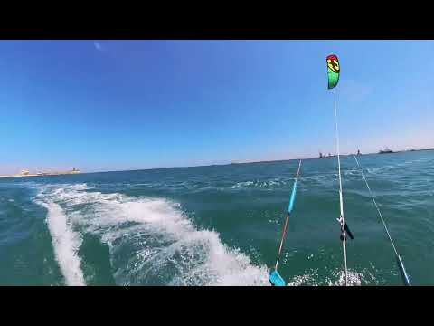 Kitesurf en la bahía de Melilla, una gozada.