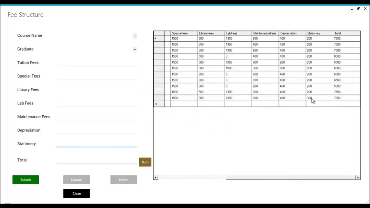 Office Bill Management System | Student Projects