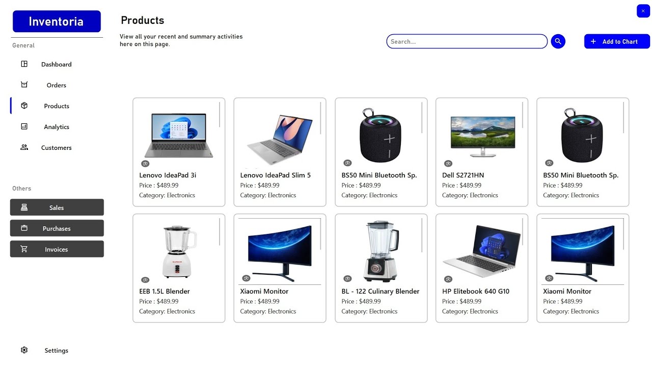 E-Commerce App UI Design – Products (WinForms)