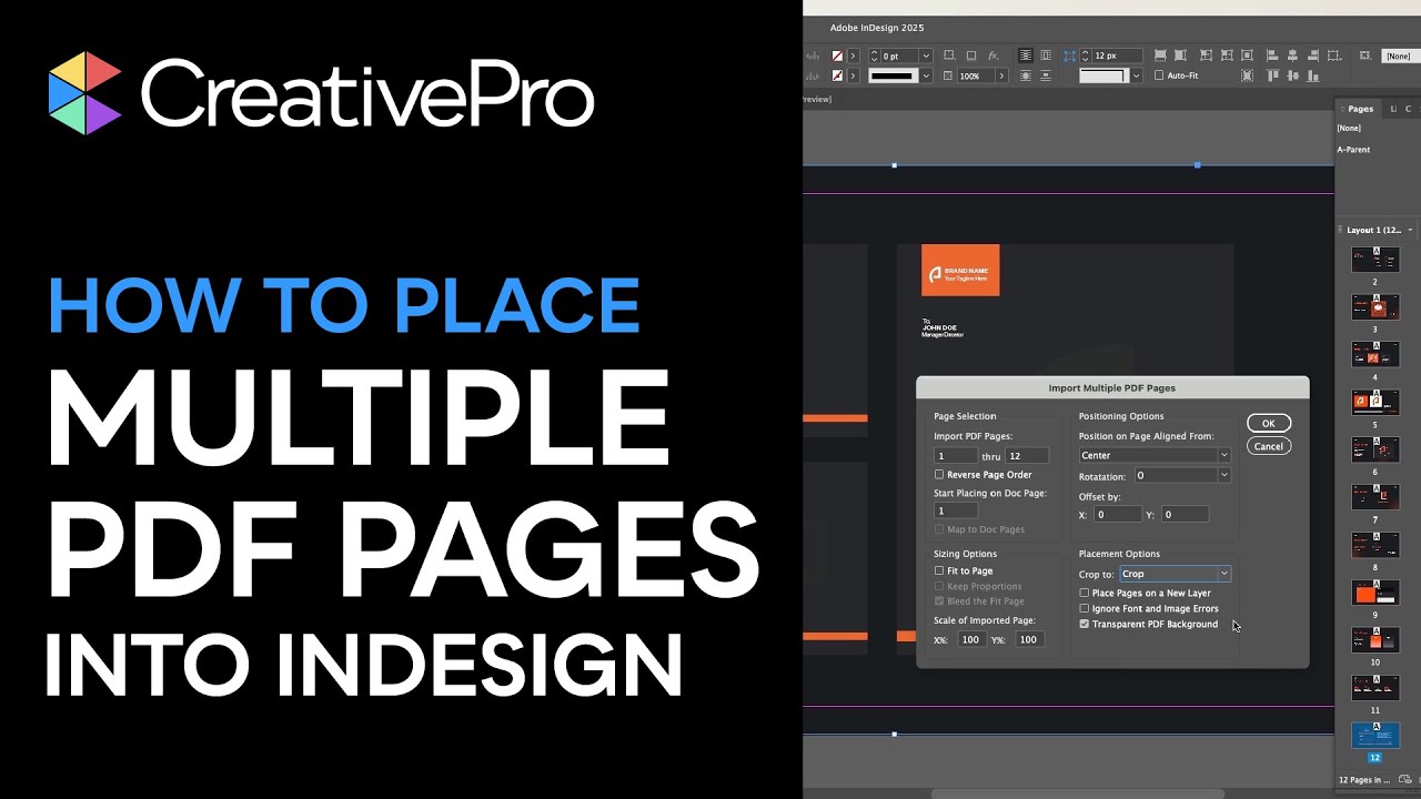 InDesign: How to Quickly Place Multiple PDF Pages