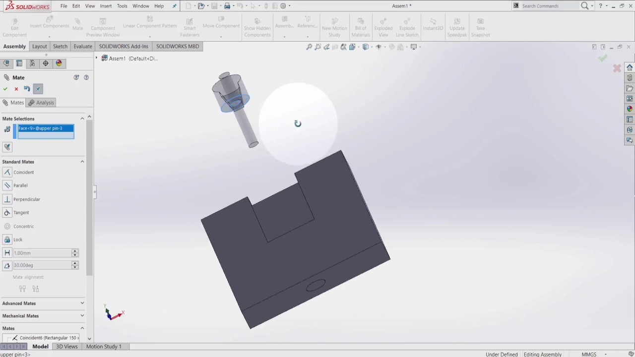 SolidWorks for Beginners | 04 | Assembly - Mates