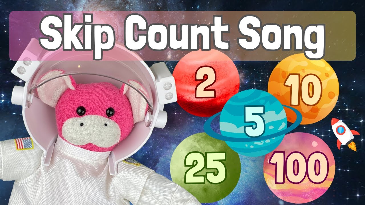 Skip Count Song - Count by 2s, 5s, 10s, 25s, 100s by Math Notes with Rocko