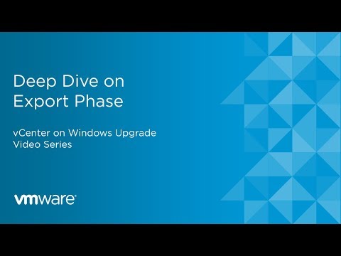 vCenter on Windows Upgrade - Deep Dive on Export Phase
