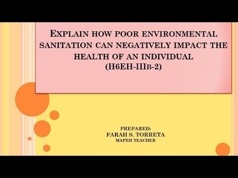Explain how poor environmental sanitation can negatively impact the health of an individual